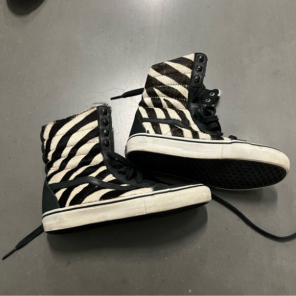 Vans | Shoes | Vans Zebra Super High Tops | Poshmark